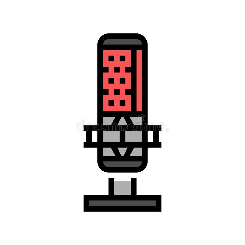 Audio Mic Microphone Color Icon Vector Illustration Stock Vector ...