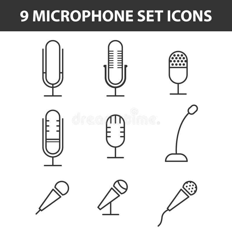 Audio microphone icon stock vector. Illustration of communication ...