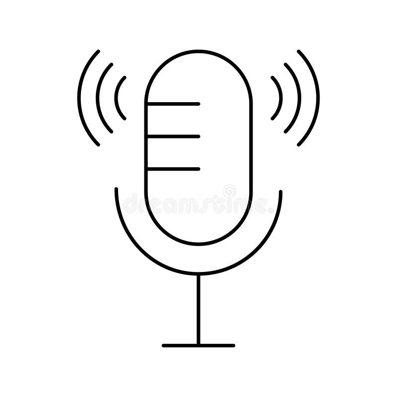Audio Microphone Icon Vector Stock Vector - Illustration of sound ...