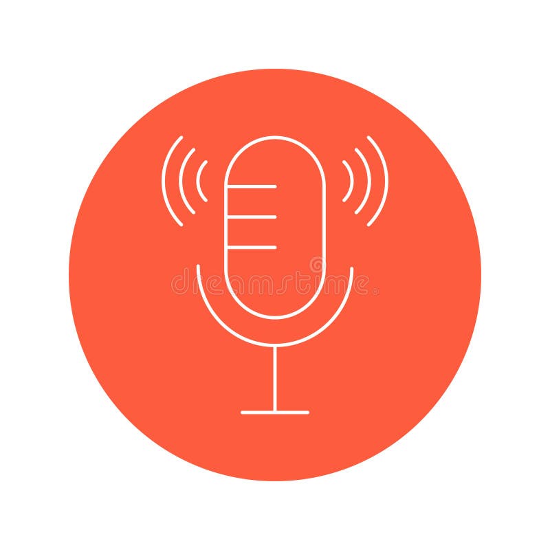Audio Microphone Icon Vector Stock Vector - Illustration of sound ...
