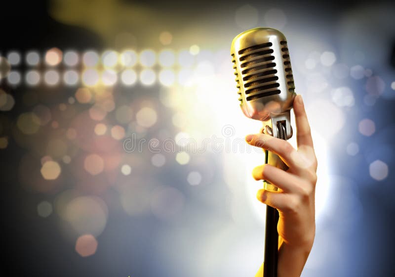Audio Microphone Retro Style Stock Photo - Image of background ...