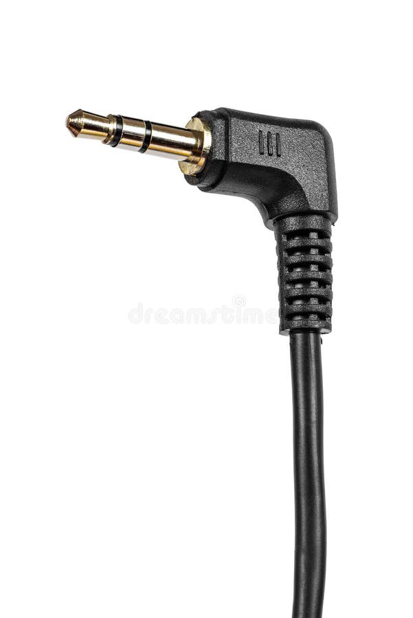 Audio Mini Jack Plug on White Background Stock Photo - Image of ...