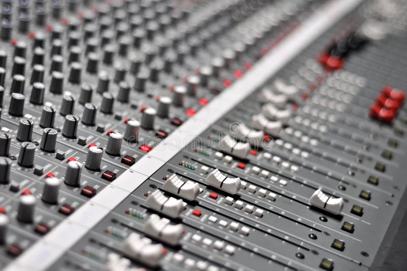 Audio mix pult stock image. Image of element, discotheque - 13632585