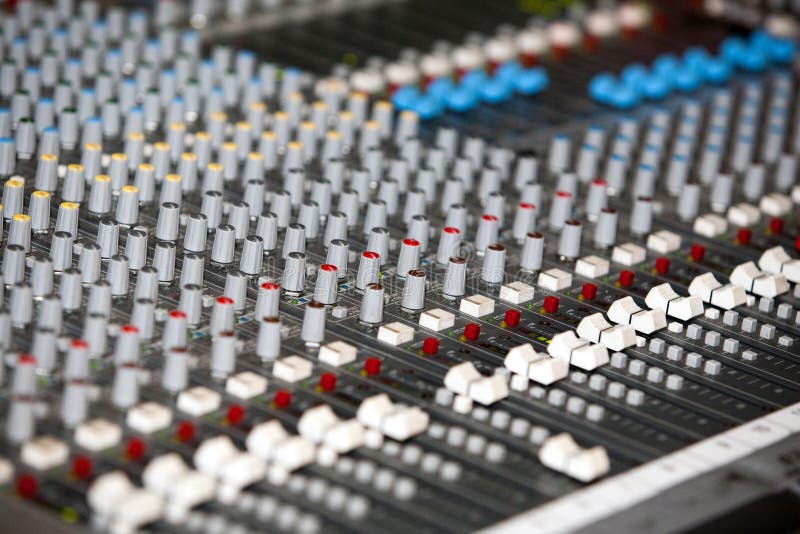 Audio Mixer stock image. Image of lights, computer, engineer - 815093