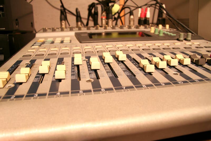 Audio-Mixer stock image. Image of blue, controller, white - 11244169