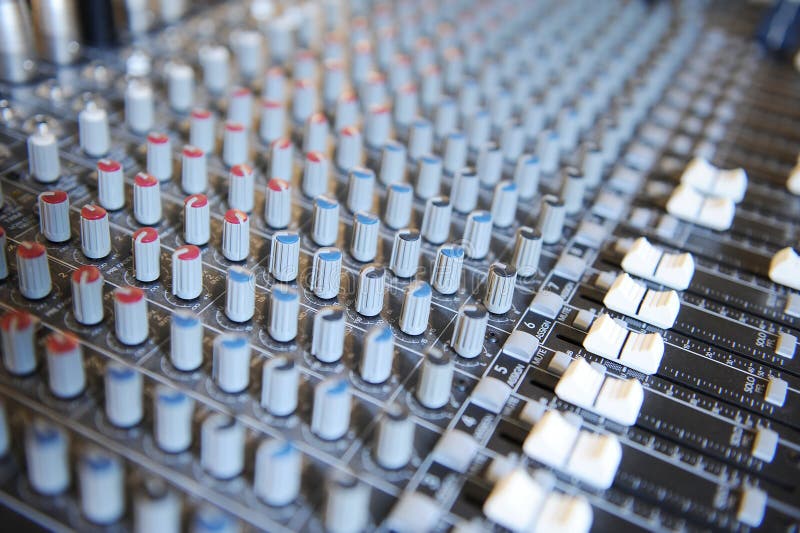 Audio mixer stock image. Image of button, digital, broadcasting - 14424375