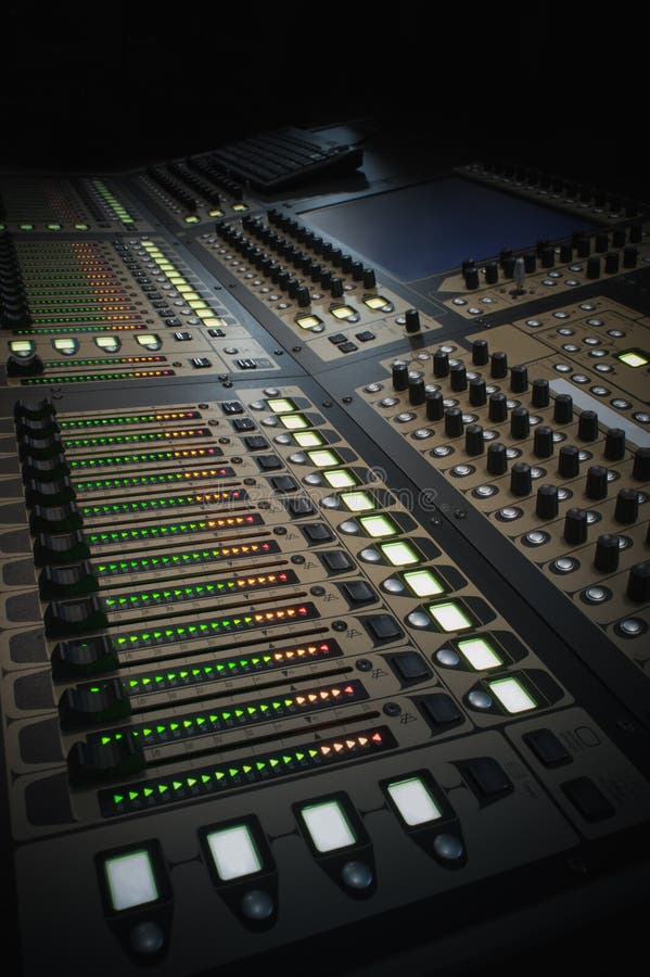 Audio mixing console stock image. Image of technology - 2804955