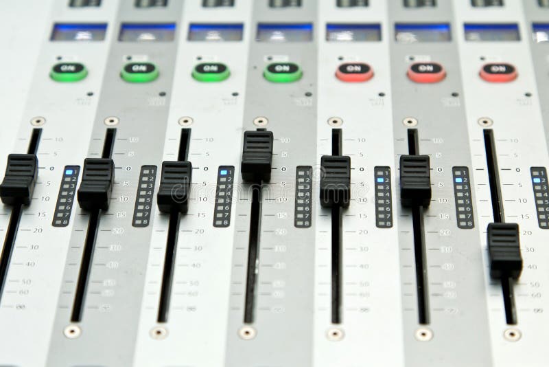 Digital Mixer Faders stock photo. Image of mixingdesk, fader - 868746