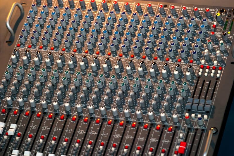 Audio Mixer and Light Mixer Stock Image - Image of electronic, musician ...