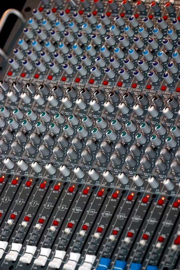 Audio Mixer and Light Mixer Stock Image - Image of digital, recording ...