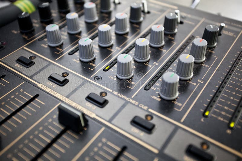 Audio mixer stock image. Image of electronics, equalizer - 24932165