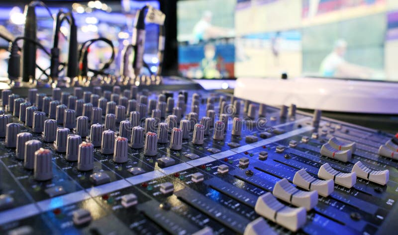 Audio mixer stock image. Image of entertainment, concert - 25958851