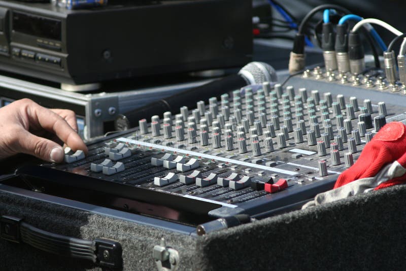 Audio mixer stock image. Image of sound, buttons, concert - 4639187