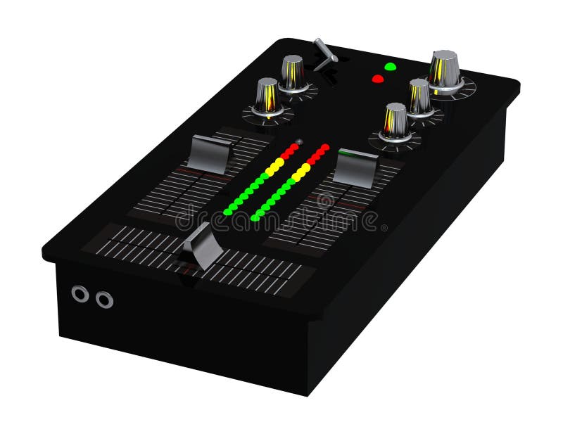 4 channel mixer stock vector. Illustration of midi, audio - 4743720