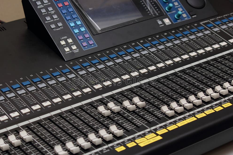 Audio Mixer big studios. stock photo. Image of equipment - 37712138