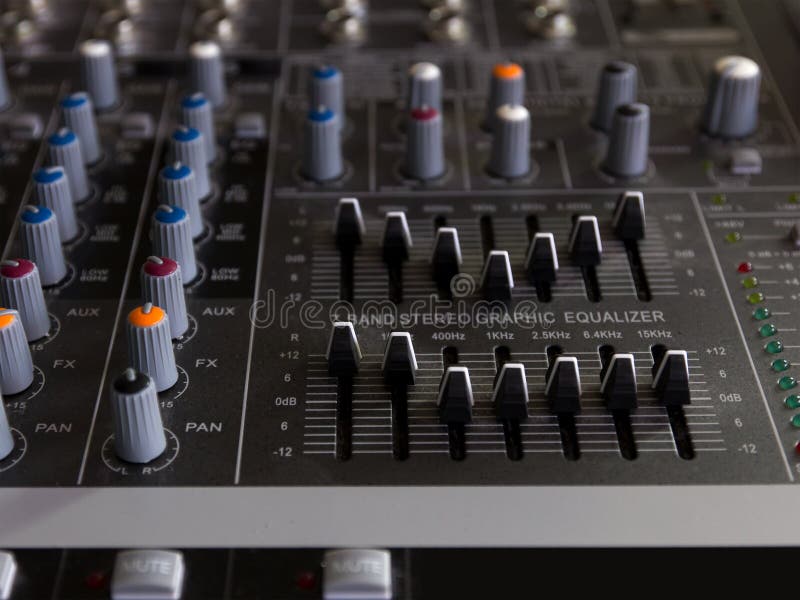 Audio mixer board stock photo. Image of club, audio, knob - 27098314