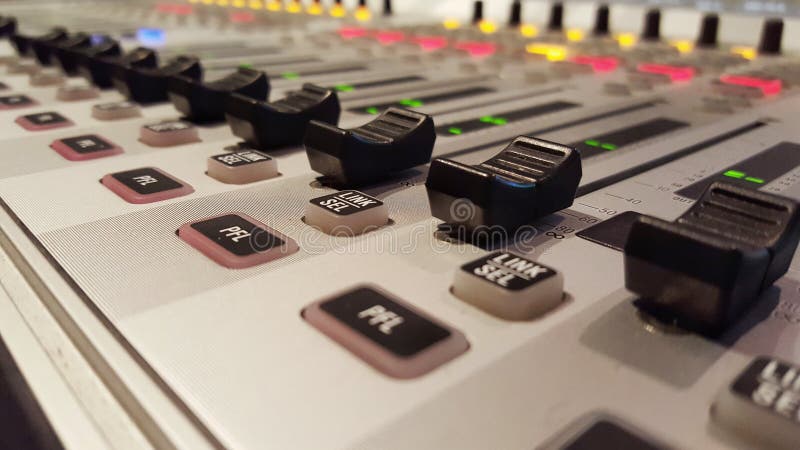 Audio mixer board stock photo. Image of media, level - 67087196