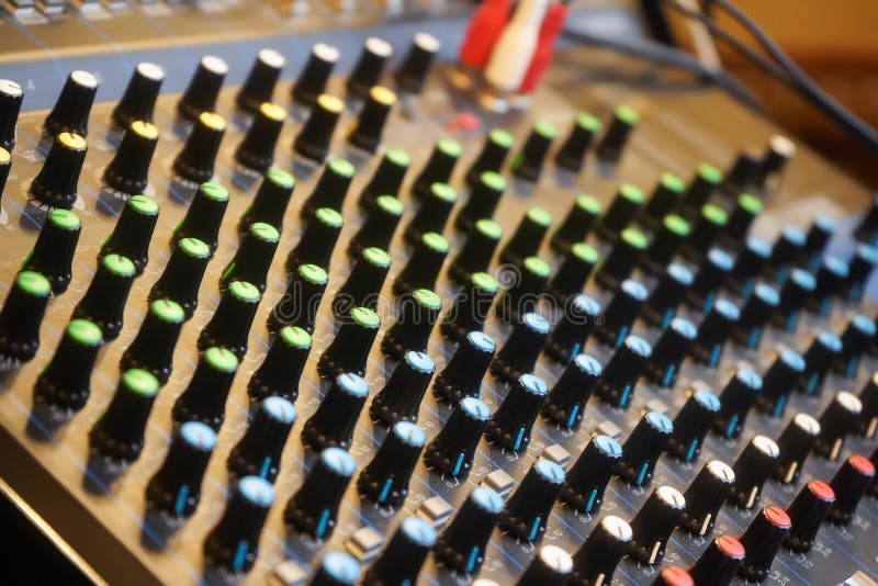 Audio Mixer. Button Details. Photo Inside. Stock Photo - Image of ...
