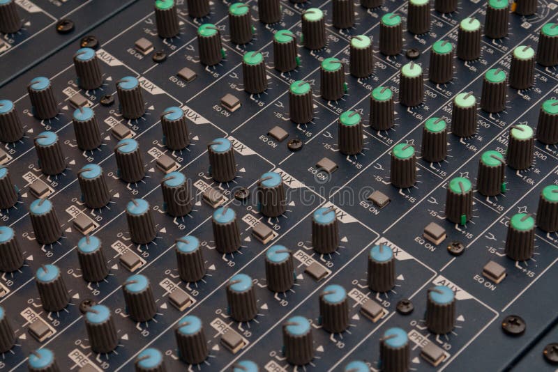 Audio mixer detail stock image. Image of grey, nicolescu - 24583067