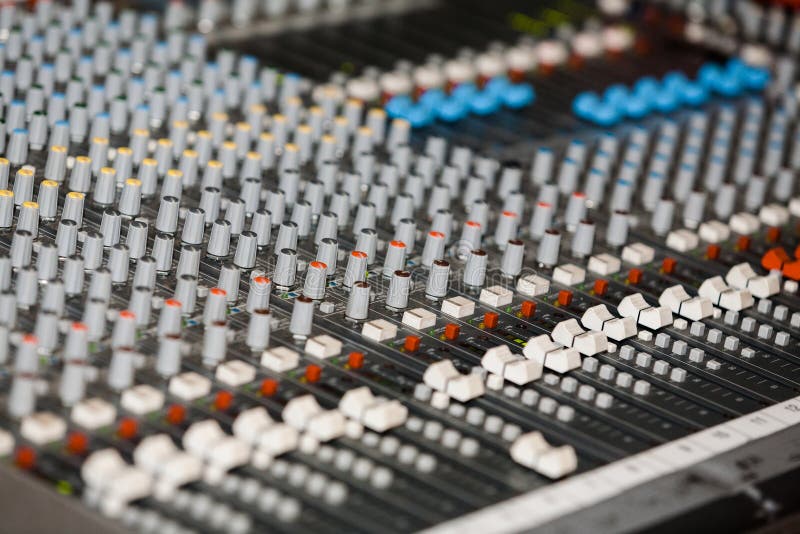 Audio mixer stock photo. Image of hands, media, frequency - 64726646