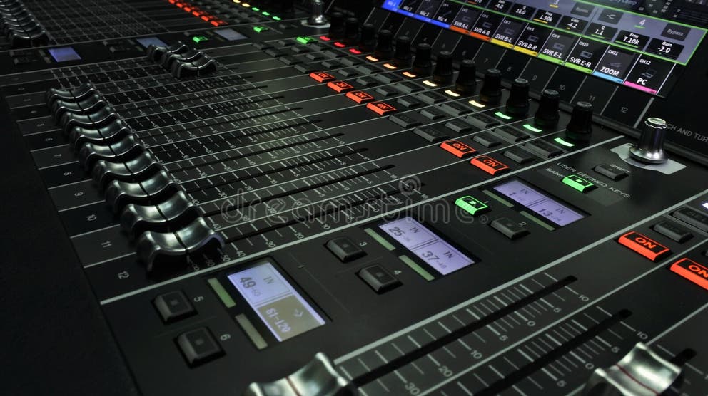 An Audio Mixer Device with Various Setting Buttons Stock Photo - Image ...