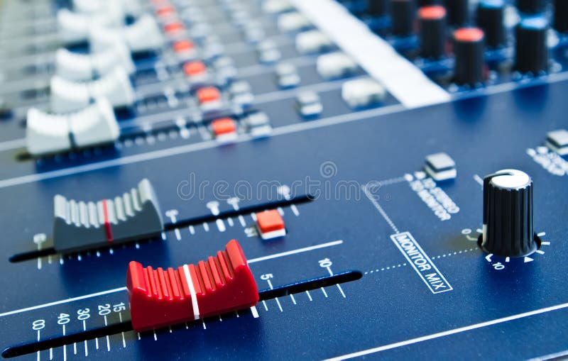 Audio mixer faders stock photo. Image of volume, mixer - 5664146