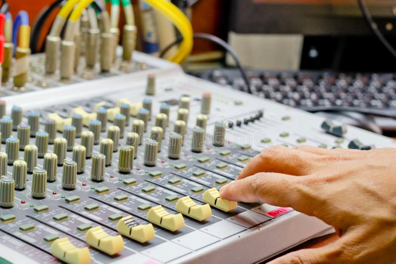 Audio mixer. stock photo. Image of equipment, control - 75014834