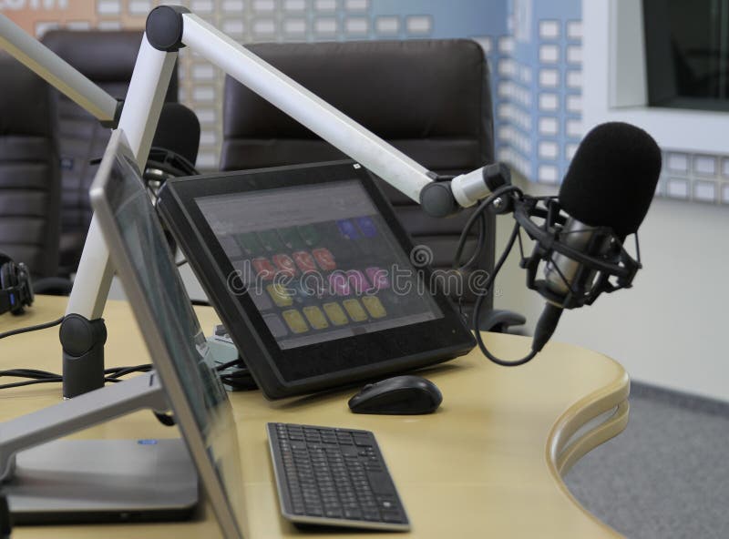 Audio Mixer Knobs during Live TV Telecast Stock Image - Image of audio ...