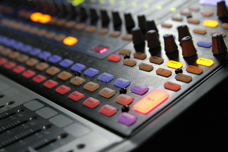 Mixer Knobs for Sound Design Stock Image - Image of close, circles ...