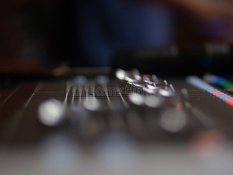 Audio Mixer Potentiometer To Adjust Audio Level. Stock Photo - Image of ...