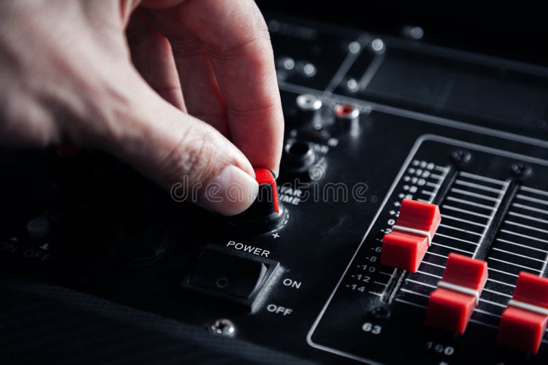 Audio Mixer, Sound Engineer Stock Image - Image of industry, hand ...