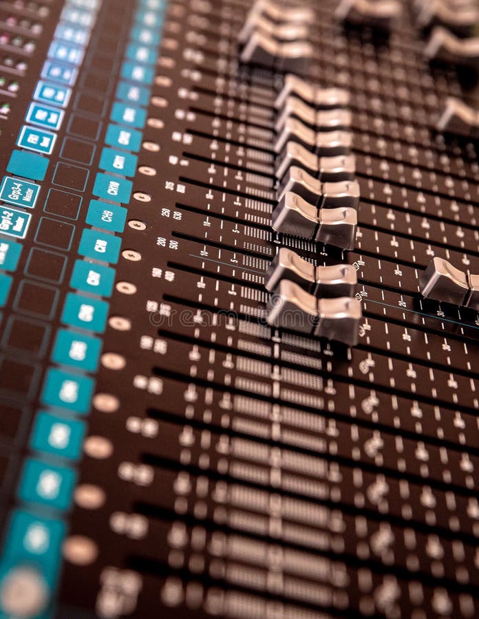 Audio Mixer in the Studio for Mixing Audio from Different Musical ...