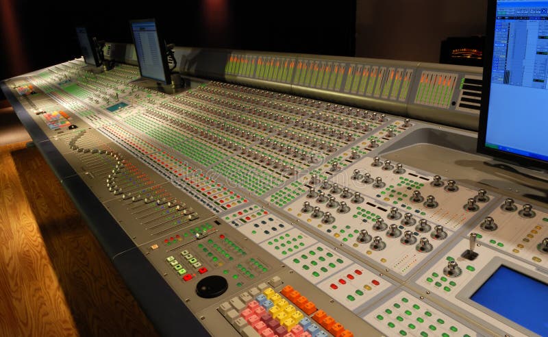 Audio mixing console stock image. Image of technology - 2804955