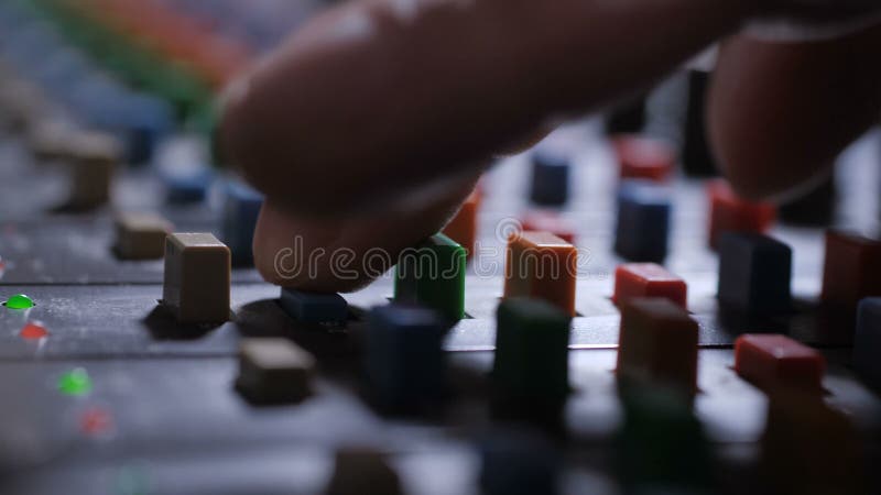 Audio Mixing Console Buttons and Channel Switches Stock Video - Video ...