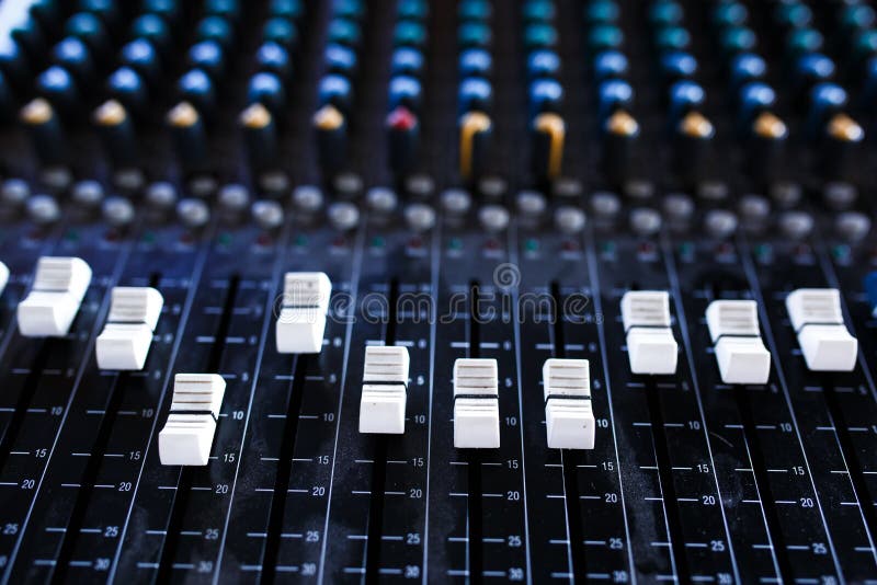 Audio Mixing Console Dj Mixer Sound Stock Image - Image of nightclub ...