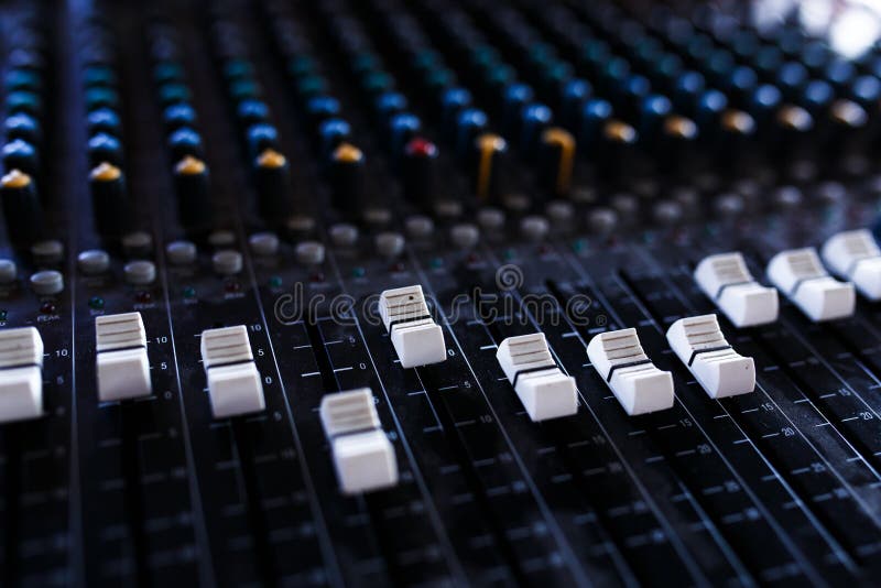 Audio Mixing Console Dj Mixer Sound Stock Image - Image of party, dance ...