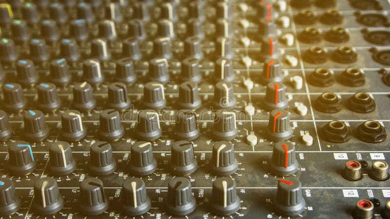 Audio Mixing Console Knobs. Stock Image - Image of knobs, large: 138269513