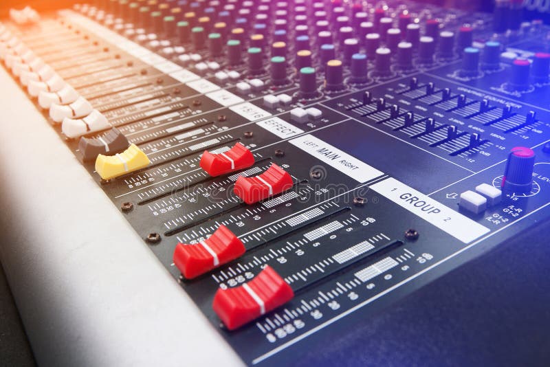 Audio mixing console stock image. Image of mixing, board - 93161227