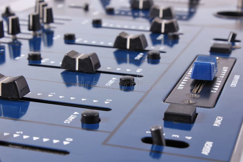Audio mixing control panel stock photo. Image of device - 23376876