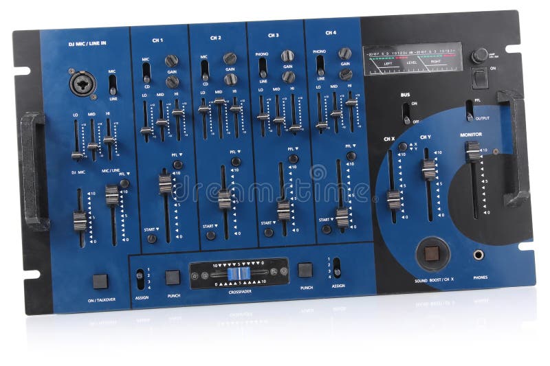 Audio mixing control panel stock image. Image of apparatus - 23385847