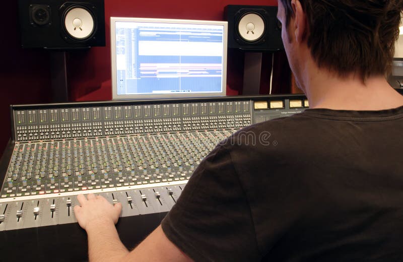Audio Mixing panel stock photo. Image of operator, fader - 1512924