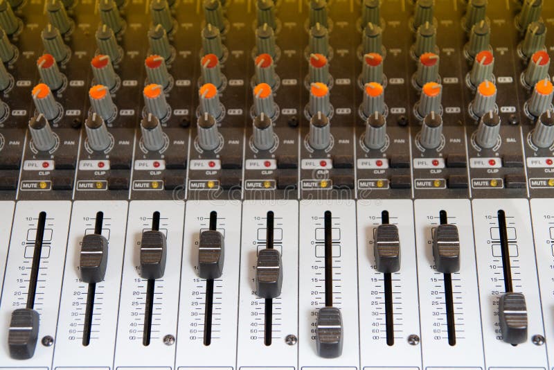 Audio mixing table stock photo. Image of channel, concert - 54091188