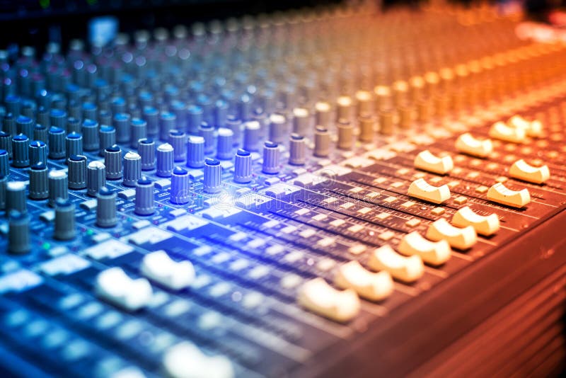 An Audio Mixing Table in Soft Light Stock Image - Image of mixer ...