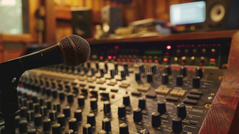 Audio Mixture Amplifire in Studio Stock Photo - Image of surface, sheet ...