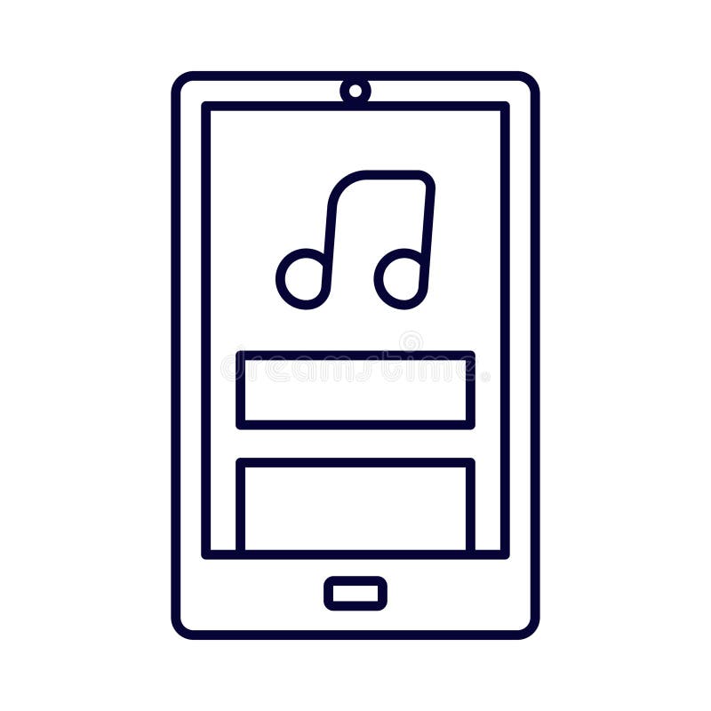 Audio, Mobile, Audio Player in Phone Icons Stock Vector - Illustration of music, interface ...