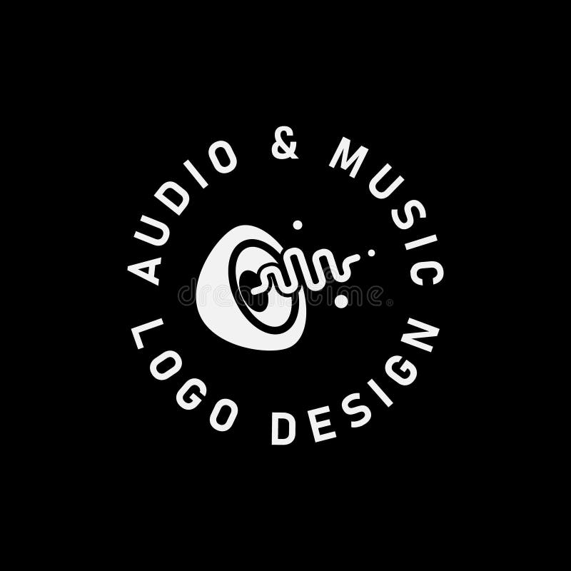 Audio and Music Logo Design Template Stock Vector - Illustration of ...