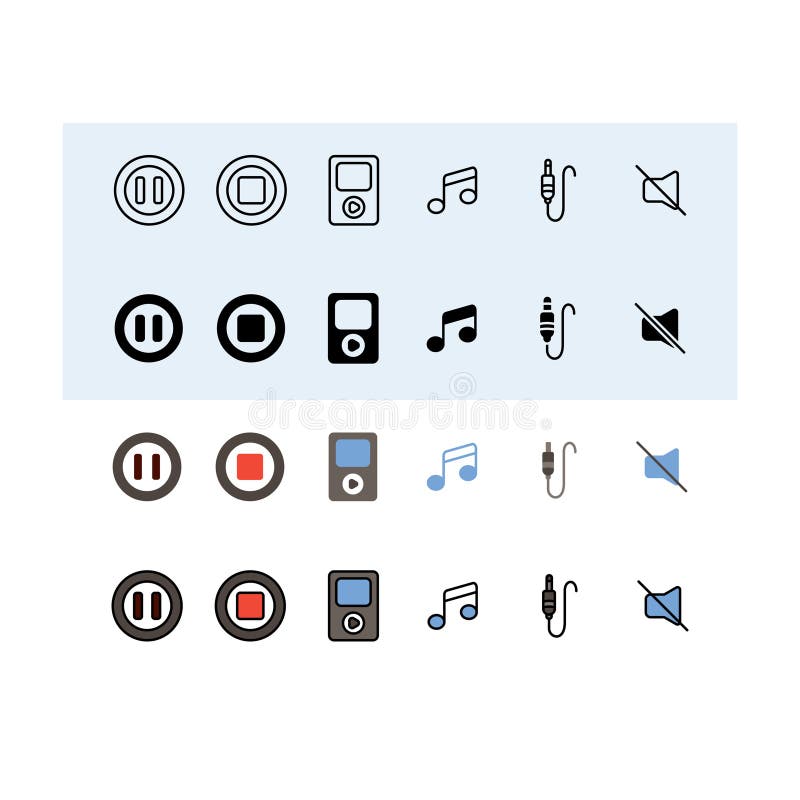 Pause Button, Stop Button, Music Notation, Jack, Mute, Audio, Music and ...