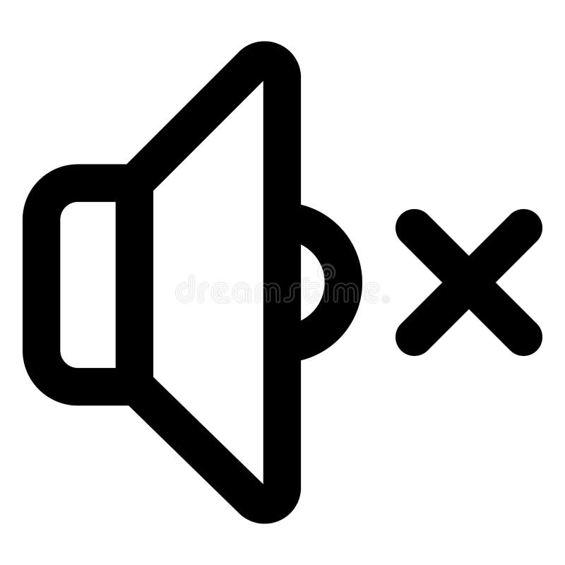 Audio, Mute Bold Vector Icon Which Can Be Easily Edited or Modified ...