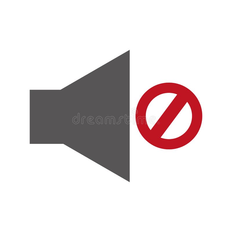 Audio off menu button stock vector. Illustration of shut - 91303783