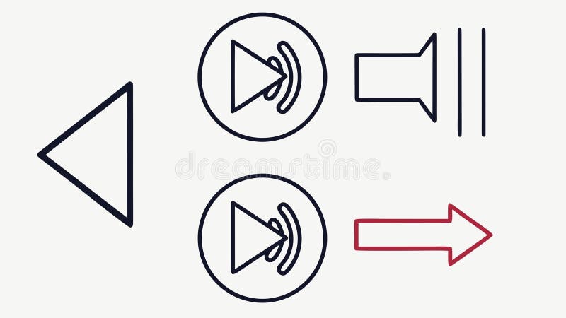 Audio Playback Controls for Seamless Listening. Vector Design ...